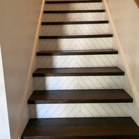 White Beadboard Shiplap Stair Riser Stickers , Window Sill 7 Inch X 36 ...