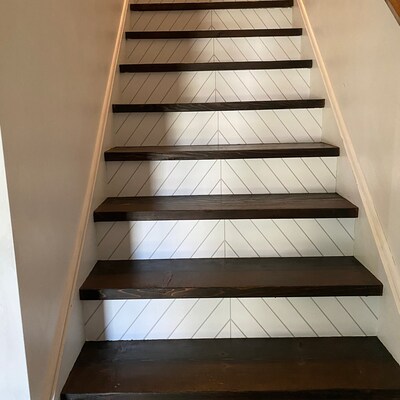 White Beadboard Shiplap Stair Riser Stickers , Window Sill 7 Inch X 36 ...