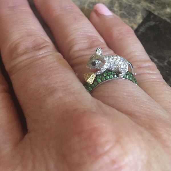 18k Bunny Rabbit Ring, Wrap Around, Animal, Pink Sapphire, Ruby, South ...