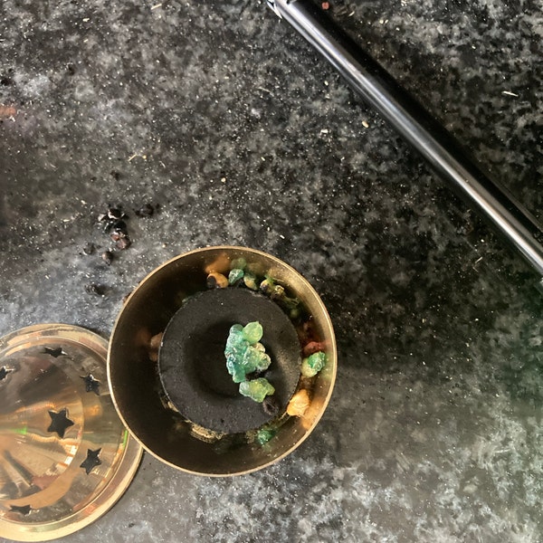 The Complete Incense Resin Set - 4 Resins, Charcoal Discs, Brass Burner ...