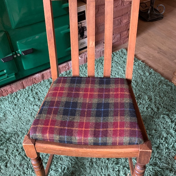 Harris Tweed Fabric Autumn Check Green Black Deep Rust Wool Suitable ...