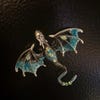 Dragon Magnet - Repurposed Jewelry - Dragon Decor - Kitchen Magnet ...