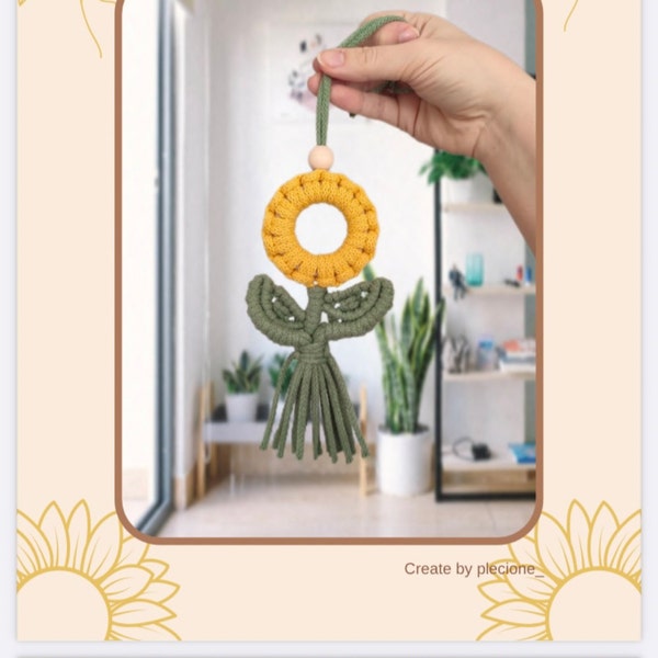 PDF Tutorial of Macrame Sunflower for Beginners / Macrame Flower DIY ...