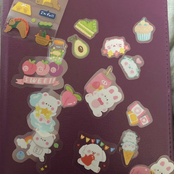 Glitter Deco Sticker Sheet - Etsy