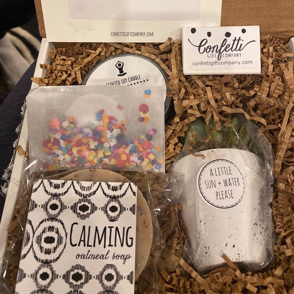 Workiversary Gift Box: Work Anniversary Gift Succulent, Candle ...