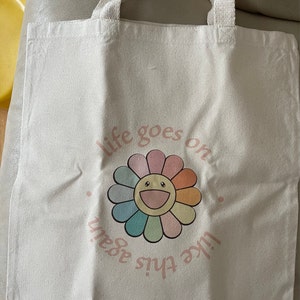 Have a Nice Day Handmade Tote Canvas Bag Smiley Bag Smiley - Etsy