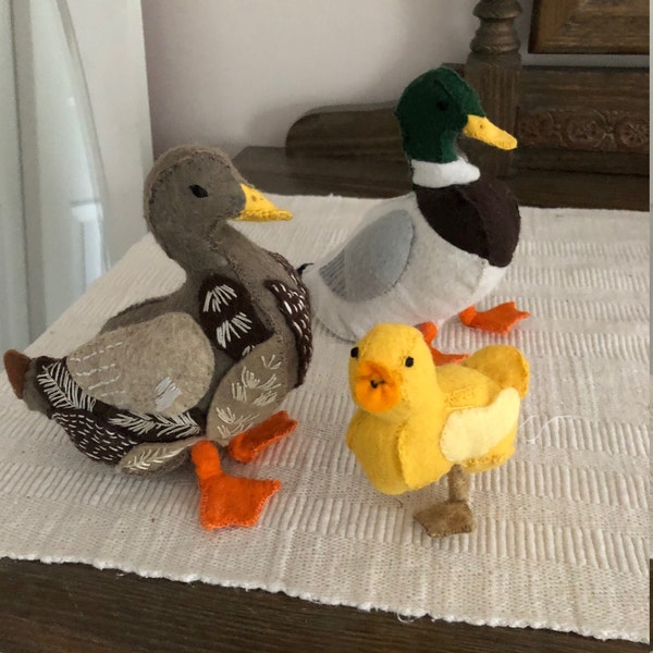 Duck Sewing Pattern, Felt Animal Pattern, Stuffed Animal, Handmade Gift ...