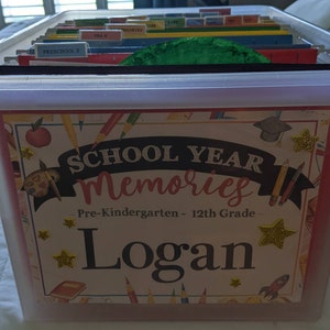 Personalized School Memory Box Printable Kit DIY School | Etsy