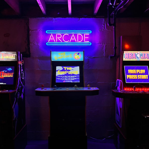 Retro Arcade Neon Sign - Custom for Your Home Arcade / Mancave LED Sign ...