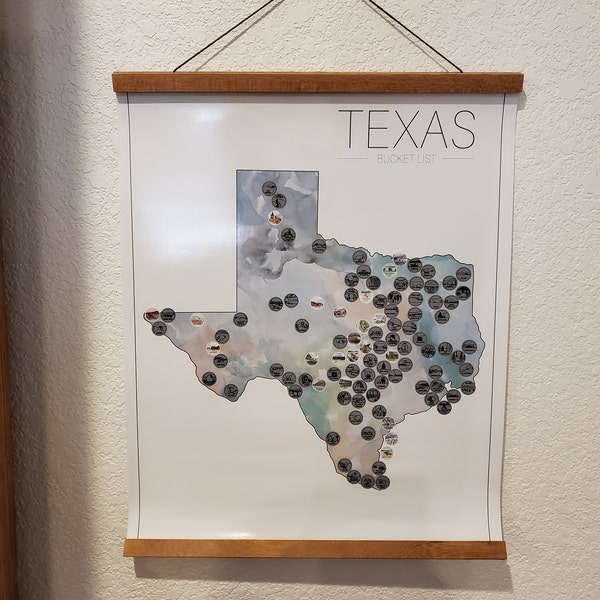 Texas Bucket List Scratch off Map – State Parks & Travel Destinations ...