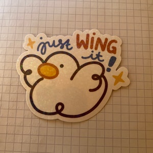 Pollo the Polar Bear Holographic Die Cut Sticker Duck Sticker, Cute ...