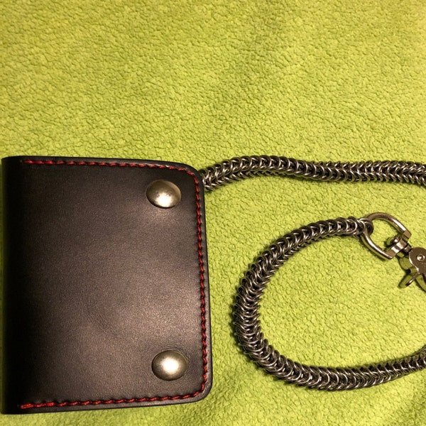 Chain Wallet, Biker Wallet, Mens Leather Wallet, Small Biker Wallet ...