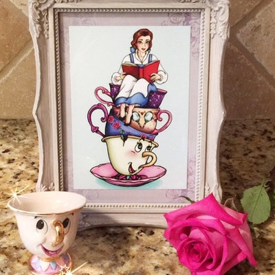 Teacup Belle Postcard - Etsy