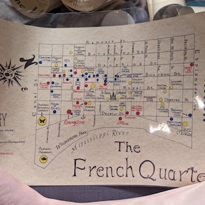 New Orleans French Quarter Map - Etsy