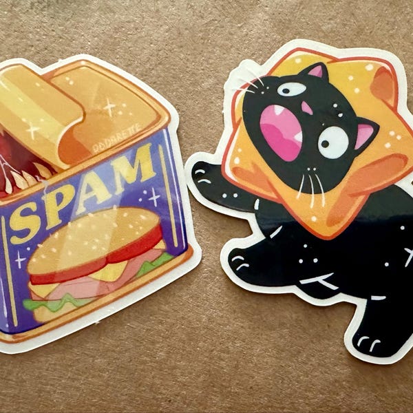 SPAM Stickers - Clam - Glam - Weird Food - Mimic - Pastel Aesthetic ...