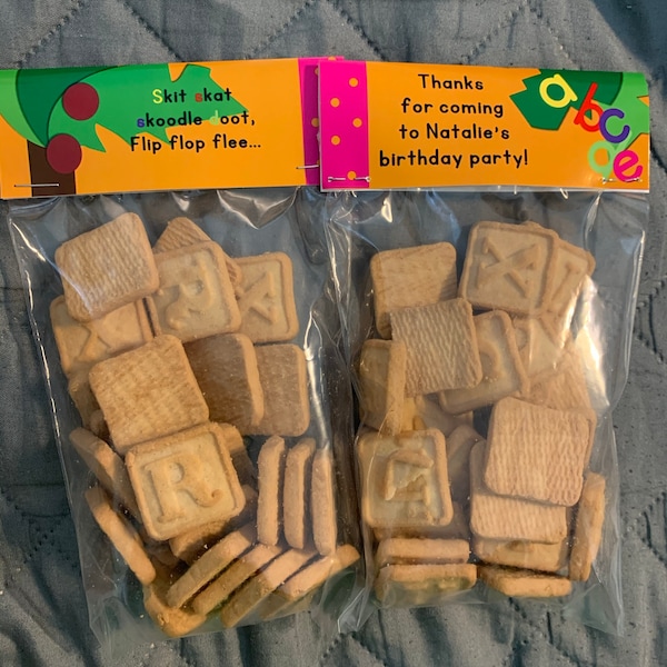 Personalized ABC Back to School Treat Bags: ABC Theme, Set of 12 - Etsy