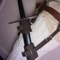 Leather Sword Holder, Hanger, Frog, Strap Set Medieval Renaissance - /F ...