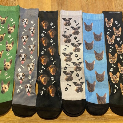 Custom Pet Socks, Dog Socks, Pup Socks, Dog Lover Gift, Cat Socks ...