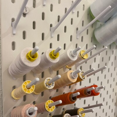 IKEA SKADIS Perforated Plate 10x Thread Spool Holder, Thread Holder for ...