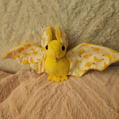 Yellow Banana Bat Plush, Stuffed Animal, Softie - Etsy