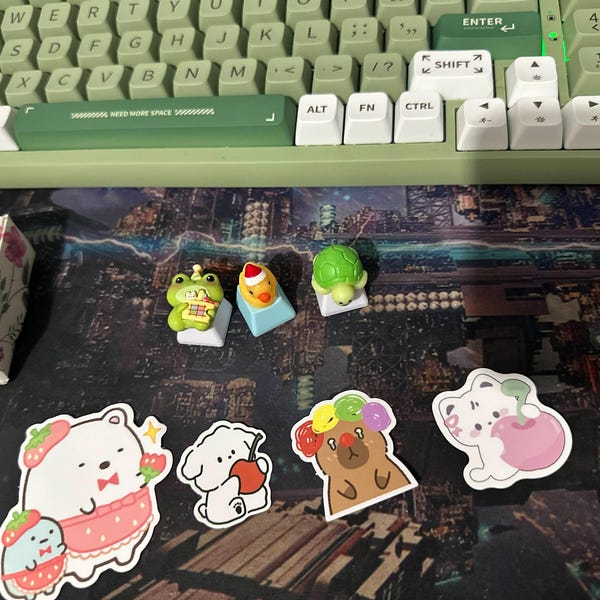 Kawaii Duck Character Keycaps, Goose Keycap, Animal Keycaps, Cute ...