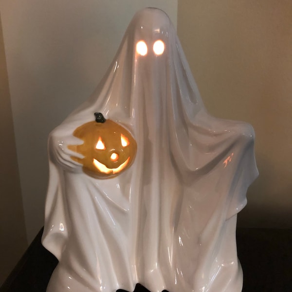 Ceramic Ghost Lamp - Finished - Etsy