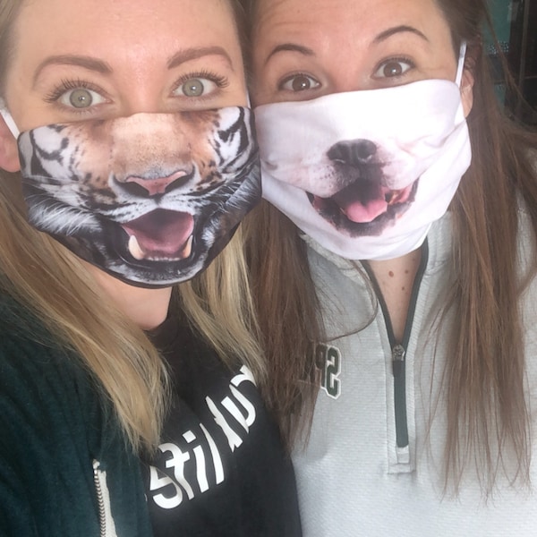 Doggy Face Mask, Face Mask With Nose Wire and Filter Pocket, Washable ...
