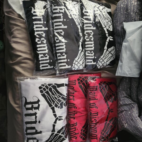 Bridal Bats Robe, Bridesmaid Robes, Gothic Bridal Party,gothic Bride ...