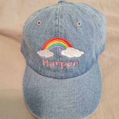 Personalized Toddler Kids Rainbow Design Baseball Hat Cap Custom ...