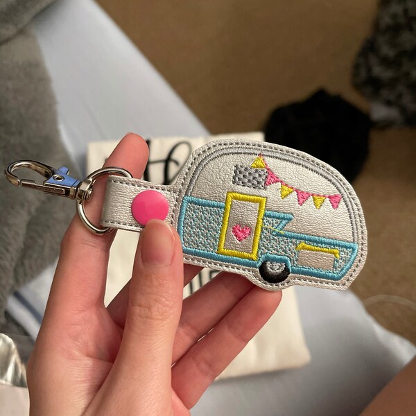 Camper Keychain, Camper Key Chain, Camper Keyring, Camper Keyfob ...