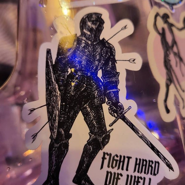 Fight Hard Knight Sticker - Etsy
