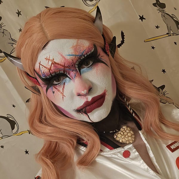 Transparent Red Resin Cast Oni Horns - Demon / Devil / Dragon / Monster ...