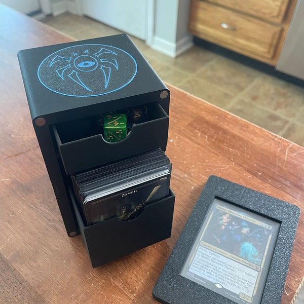 Commander Deck Box With Card Tray and Removable Front Slab - MTG TCG ...