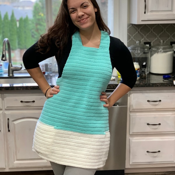 Crochet PATTERN - Rosemary Pinafore Apron/ Linen Minimalist Tunic ...