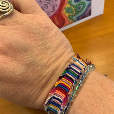 Pastel Rainbow Friendship Bracelet Handcrafted Woven - Etsy