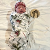 Baby Girl Solid Red Swaddle Blanket Set, Boy Plain Scarlet Beanie, Ruby ...