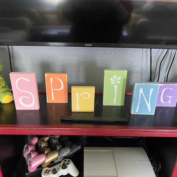 Summer Blocks - Summer Decor - Summer Signs - Wood Shelf Sitters ...