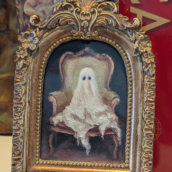 Ghost Portrait,halloween, Mini Art Print,framed - Etsy