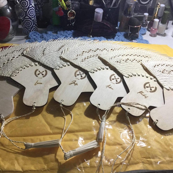 Palm Personalized Hand Fans / Wooden Fan / Traditional Mexican Wedding ...