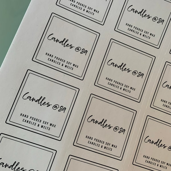 Personalised Candle Stickers for Jars, Custom Candle Label Stickers ...