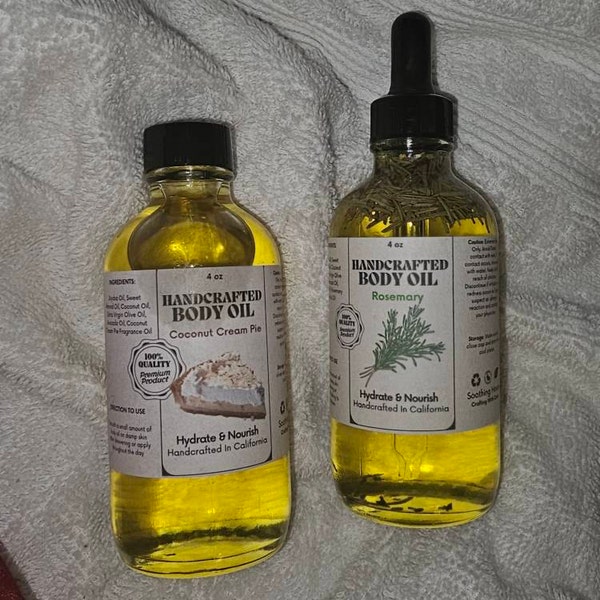 Handcrafted Coconut Cream Pie Body Oil for Smooth and Silky Skin ...
