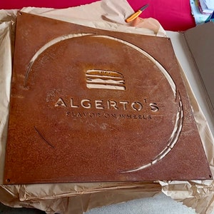 Corten Steel Custom Sign, Your Logo Corten, House Address Plaque ...