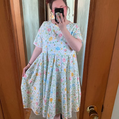 High Waist Ruffle Hem Maxi Dress Sewing Pattern - Etsy Canada