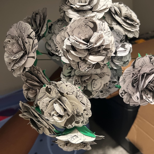 Starry Night Paper Rose|vincent Van Gogh|paper Flowers|art Lover Gift ...