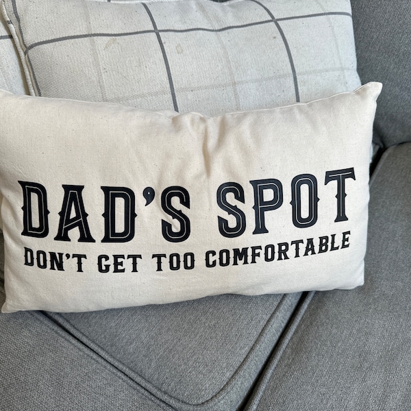 Dads Chair Pillow, Custom Throw Pillow, Funny Dad Pillow, Funny Husband ...