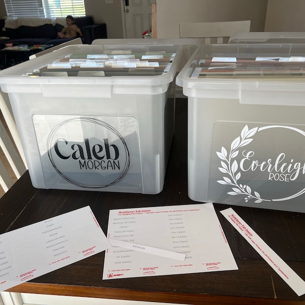 Kids File Box , Milestone Tote , Memory Box , Organization School Box ...