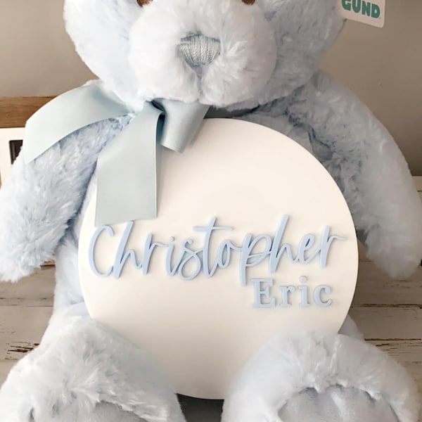 Wooden Sun Baby Name Sign, Hospital Name Sign for Birth Announcement ...