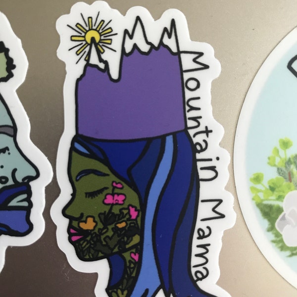 Mountain Mama Vinyl Sticker, Unique Outdoor Gift, Hydroflask - Etsy
