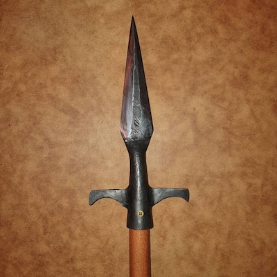 Hand Forged Viking Style Winged Spear, Forged From Spring Steel and ...