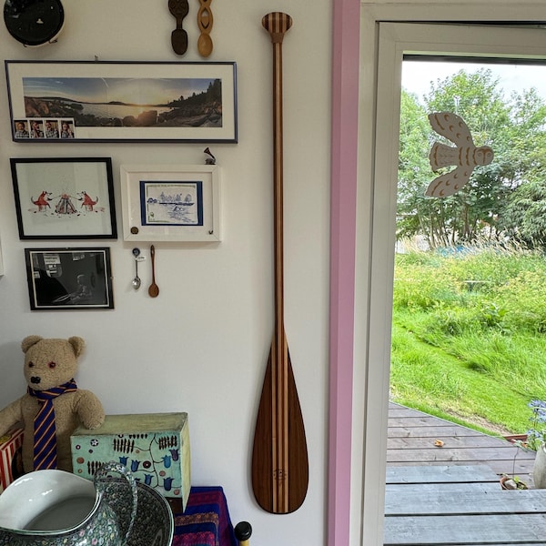 Leather Vertical Paddle Display Hanger, Canoe Row Hook, Wall Hanging ...